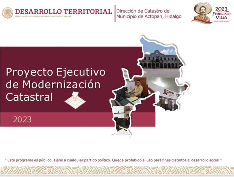 Proyecto de Modernización Catastral (PEMC) 2023 - Gobierno de Actopan ...